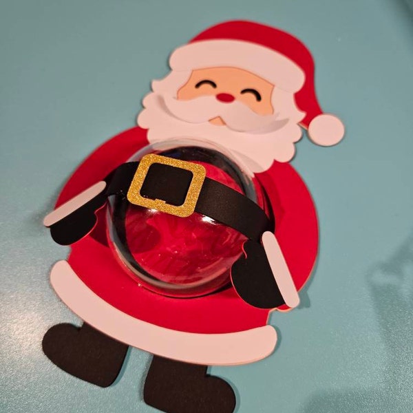 Christmas Santa Candy Holder Svg | Santa Candy Dome Svg Template ...