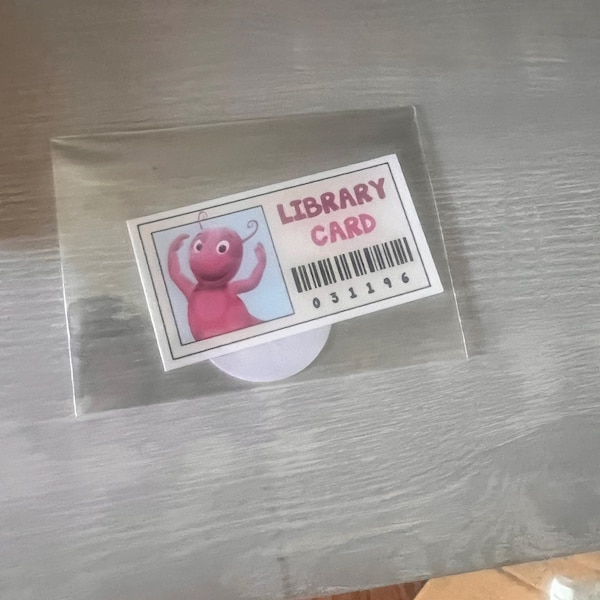Children's Book Character Library Card Glossy Vinyl Sticker - Etsy