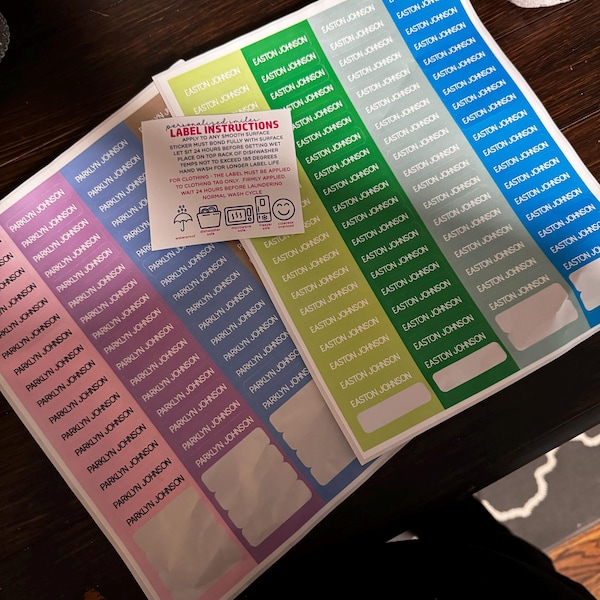 Custom Name Stickers, Personalized School Labels, Daycare Name Labels ...