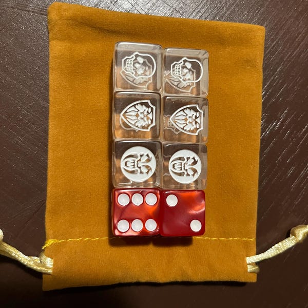 Combat Dice - for Use With Heroquest - Set of 8 - Transparent - Etsy