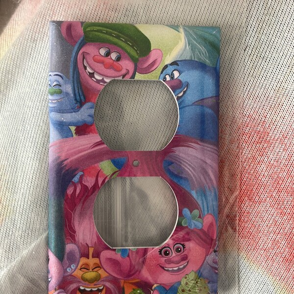 Trolls Rocker Outlet Cover, Trolls Decor, Decoration, Troll Baby Shower ...