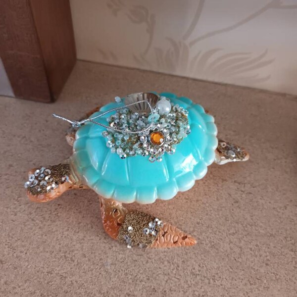 Glitter Turtle Shaped Bauble Christmas Tree Hanging Decoration Festive ...