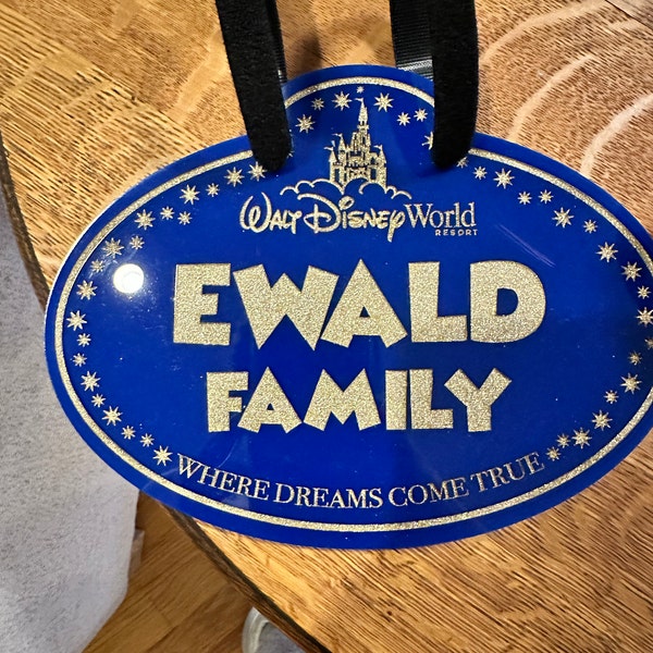 Walt Disney World Inspired Cast Member Name Stroller Sign Tag | WDW ...