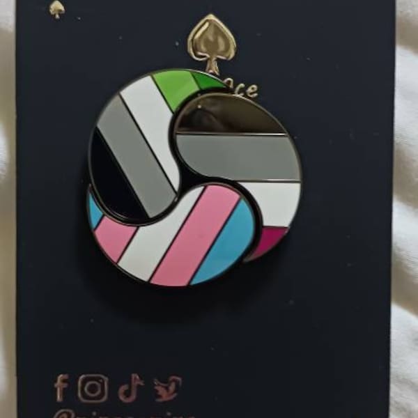Customizable Pride 3-pin Set UPDATED LGBT Gay Bi Lesbian Trans Ace ...