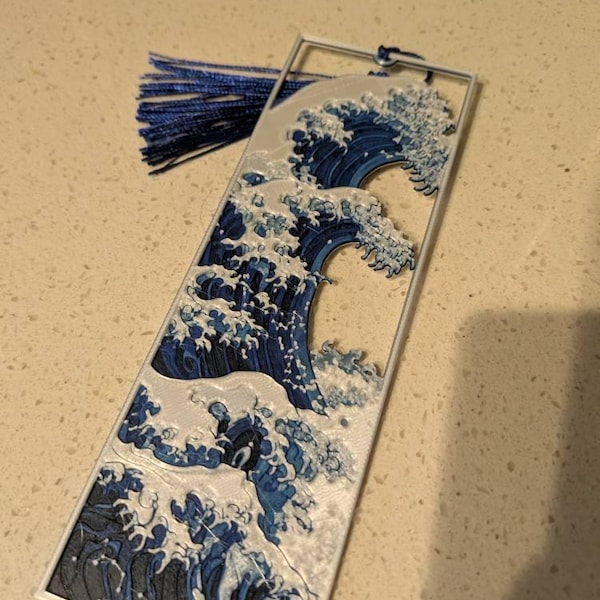 The Great Wave Bookmark – 3D Printed – Hokusai Inspired – Japanese Art ...