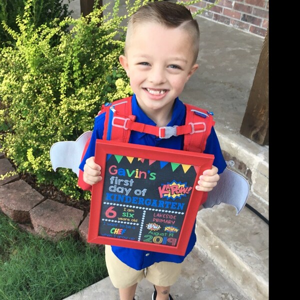 Superhero First Day of School Sign PRINTABLE 1st First Day of ...