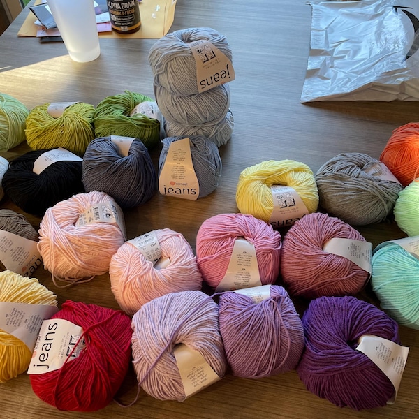 Soft Cotton Amigurumi Yarnart Jeans Yarns, 70 Full Colors Available ...