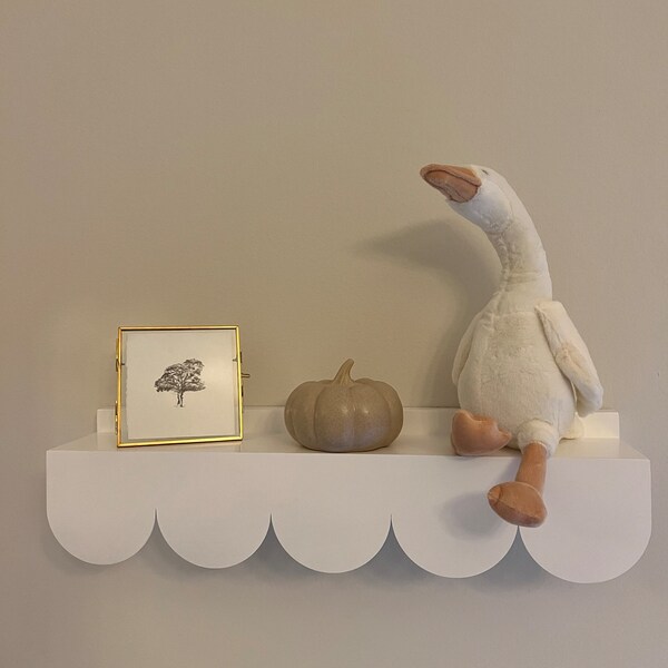 Scallop Picture Ledge - Scallop Shelf, Picture Ledge Shelf, Floating ...