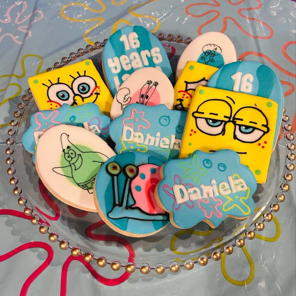 Custom Spongebob Cookies - Etsy