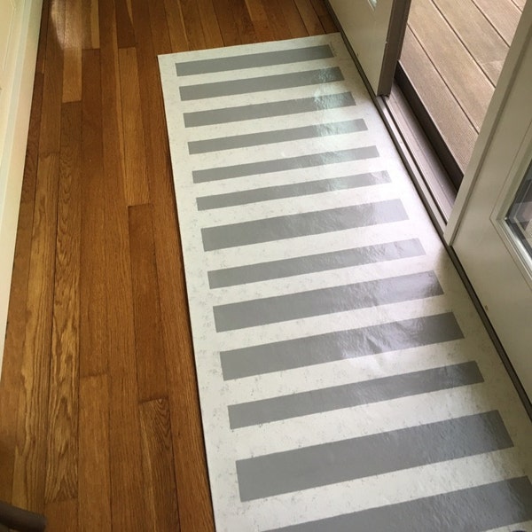 Painted Canvas Colonial Runner Floor Cloth With Compass Rose - Etsy