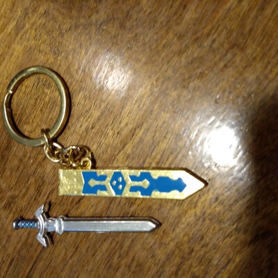 Zelda Master Sword Necklace or Keychain With Removable Sword breath of ...