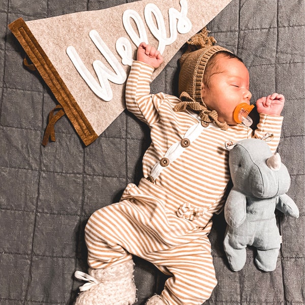 Cursive Name Pennant (beige) | Calligraphy Modern Cursive Script Sign ...