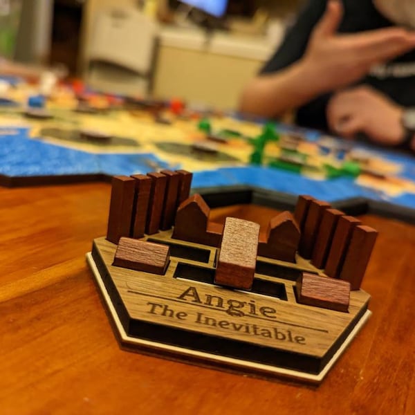 Personalized Game Piece Holders for Popular Game Board Finished Walnut ...