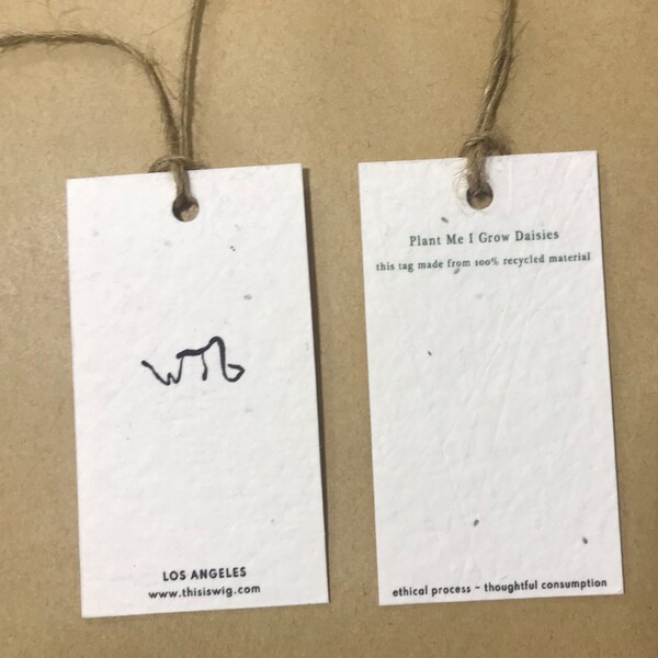 Customizable Plantable Hang Tags, Personalized Seeded Paper Gift Tags ...