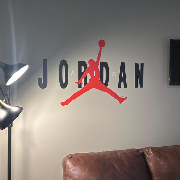 Michael Jordan Wall Decal - Basketball Wall Decal - Sports Jumpman Wall ...