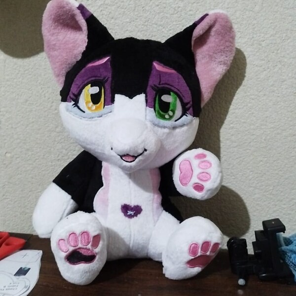 Plush Sewing Pattern PDF Furry Sitting Anthro Fox Plush - DIY Chibi ...