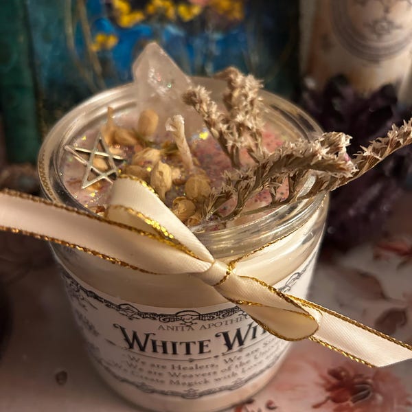 White Witch Ritual Candle~ Goddess, Anita Apothecary, Magick, Wicca ...