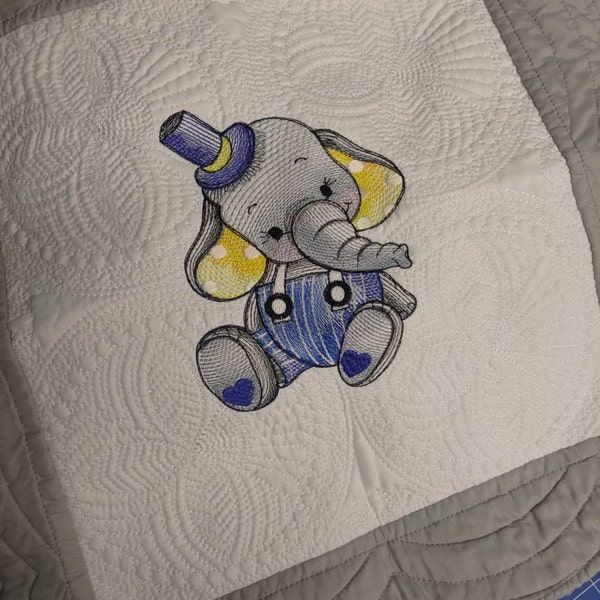Baby Elephant Machine Embroidery Design Circus Babies Series 3 Sizes to ...