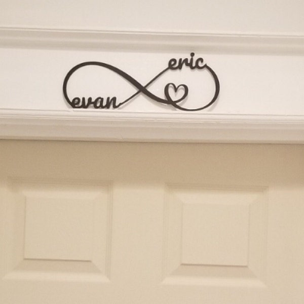 Infinity Sign Containing Names, Personalized Metal Infinity Sign ...