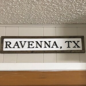 Custom Wood Sign, Custom City Name Sign, City Name Sign, Housewarming ...