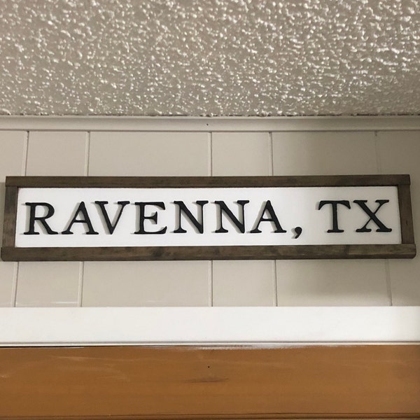 Custom Wood Sign, Custom City Name Sign, City Name Sign, Housewarming ...