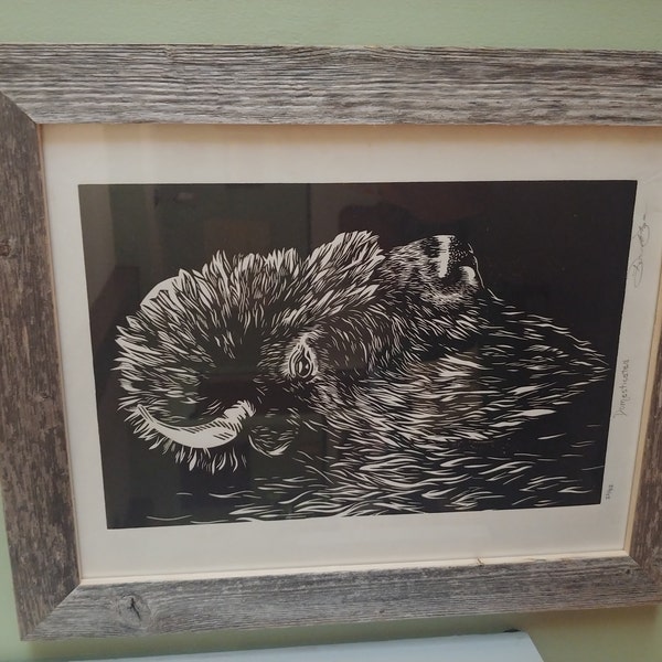 Original Limited Edition Black-eyed Susan Inspired Linocut Block Print ...