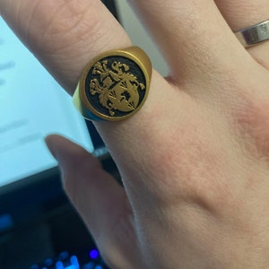 Personalized Signet Ring Custom Made Family Crest Signet Ring | Etsy