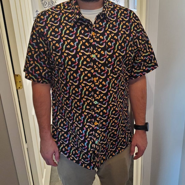 Sewing Pattern for Men's Button Down Shirt, Mens Collared Shirt Pattern ...