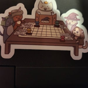 Cats Playing Rpg Sticker Rpg Sticker Tabletop Gaming Sticker RPG ...