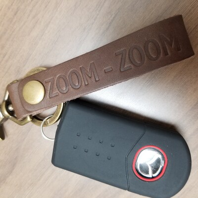 Personalized Leather Keychain Snap Closure With Keyring and Swivel Clip ...