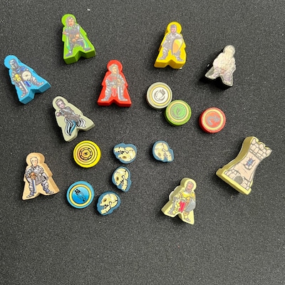 LORDS of WATERDEEP Meeples Upgrade Kit Stickers Free Scoundrels of Skullport Decals Kit Premium ...