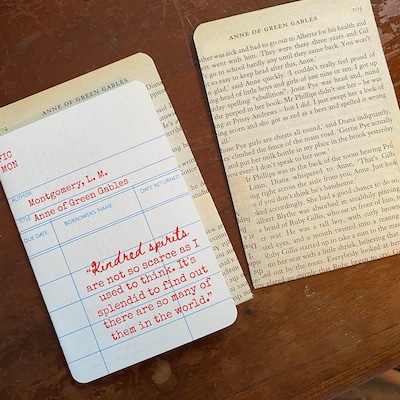 Birthday Card Book Lovers Library Card Literary Book Lover - Etsy