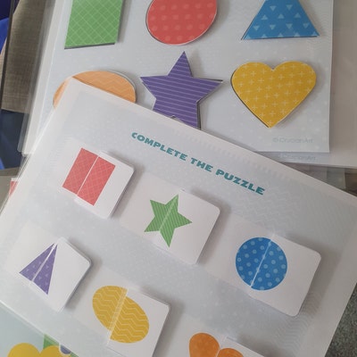 Shapes Printable Toddler Busy Book. Shape Matching Activities for ...