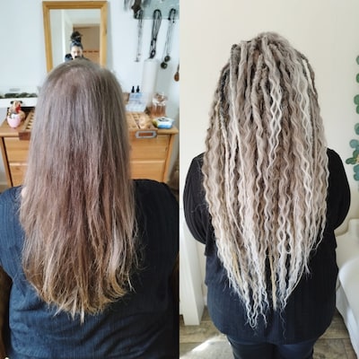 Viking Dreadlocks Dreadlock Ponytail Synthetic Dreadlocks on Elastic ...
