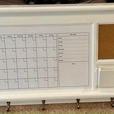 LANG Calendar Frame Family Organizer Command Center Storage Shelf and ...