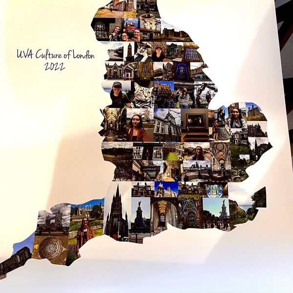 England Map Art Print, England Map Travel Gift - Personalized Photo ...