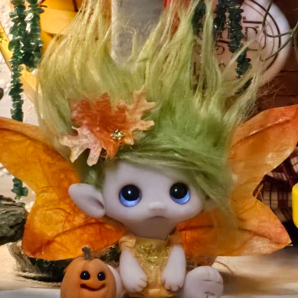 Flowering Monster Sprout a Trollfling Doll by Amber Matthies - Etsy