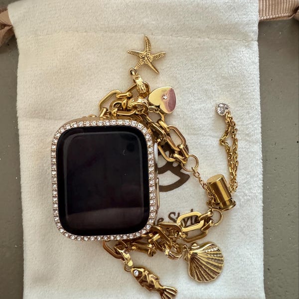 Custom Gold Watch Band for Apple Watch Women - Adjustable, Personalized ...