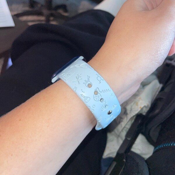 Pink and Blue Splatter Watch Band 38mm 40mm 41mm 42mm 44mm 45mm S/M M/L ...