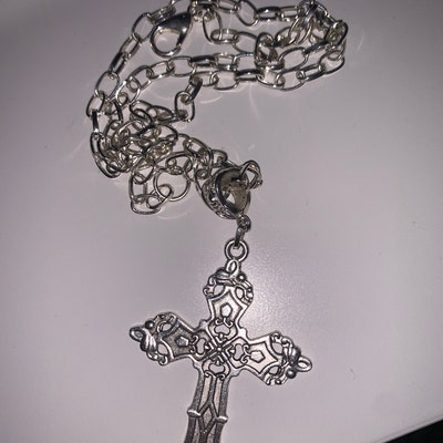 Large Cross on Chunky Chain Gothic - Etsy