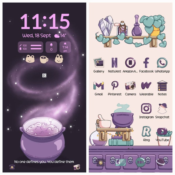 Motivational App Theme: Glow and Grow Aesthetic Icon Pack for Ios ...