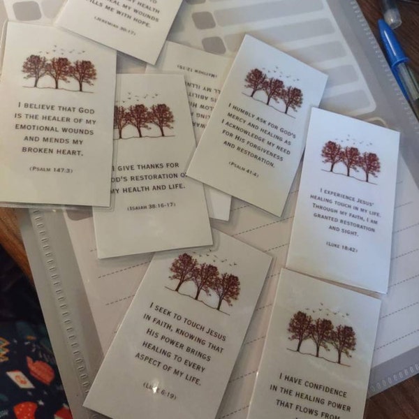 48 Biblical Affirmation Cards, INSTANT DOWNLOAD, Bible Verse Cards ...