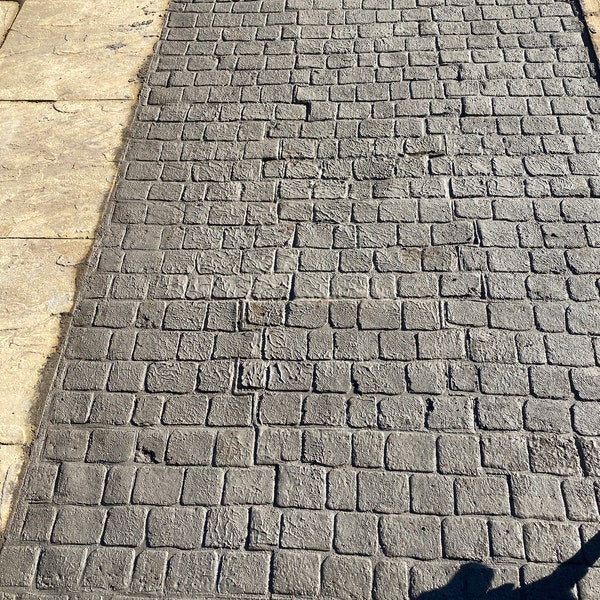 3D Paving Stone Pattern Vertical Horizontal Decorative Concrete Cement ...