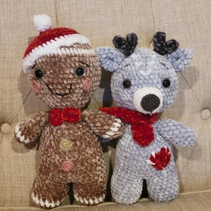 Crochet Pattern DEER GINGERBREAD and SNOWMAN Christmas Bundle - Etsy