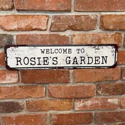 Personalized Garden Sign Custom Garden Gate Sign Gardener Friend Gift ...