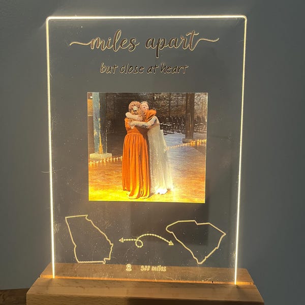 Shimmering Light up Personalized Custom Party Box Table Decoration ...