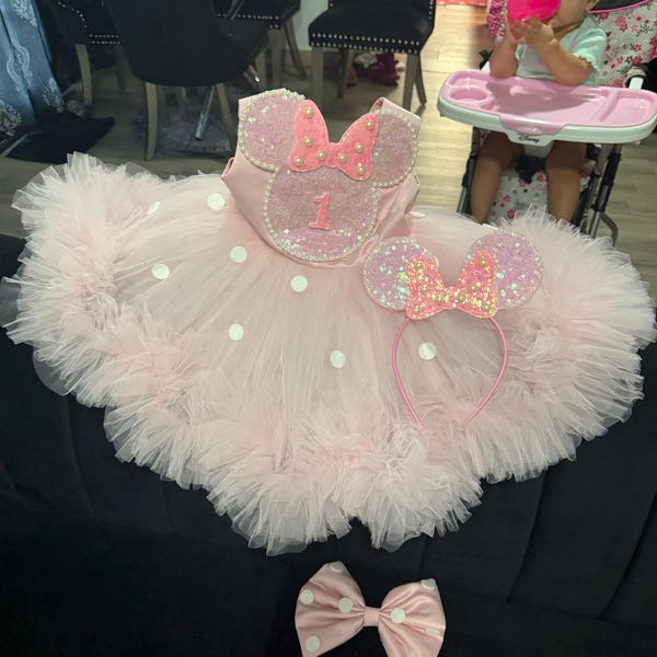 Minnie Mickey Mouse Inspired Dress Costume Set, Toddler Pageant Tutu ...