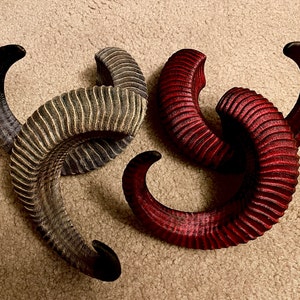 Small Curled Jester Style Horns | Etsy