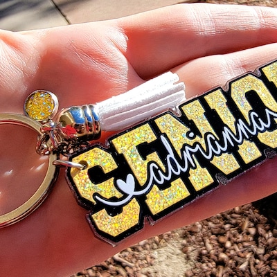 Personalized Senior Keychain Senior Keychain Senior Gift Senior Bag Tag ...