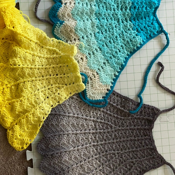 Crochet Tops Pattern, Clam Top, Summer Crochet Top, Boho Crochet Top ...